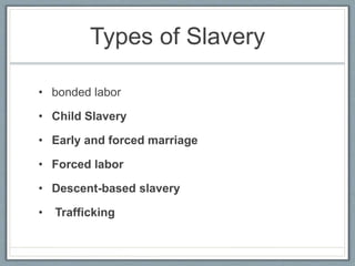 Modern Slavery | PPTX