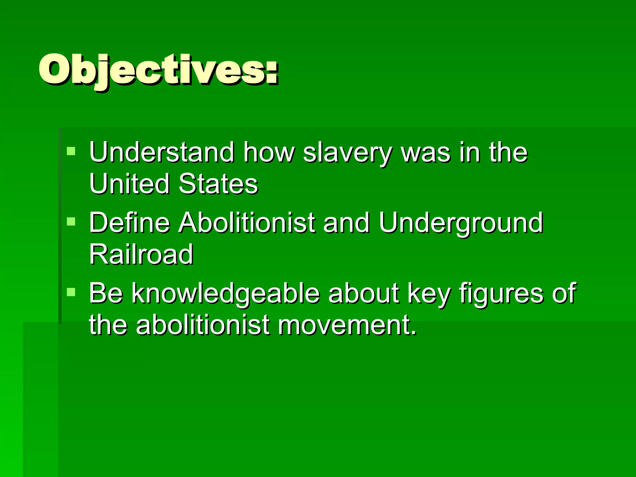 Slavery And Abolition Power Point | PPT