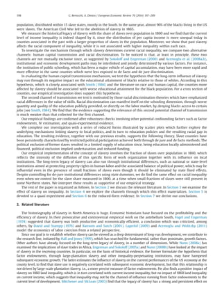 Slavery, education, and inequality. Graziella Bertocchi & Arcangelo ...