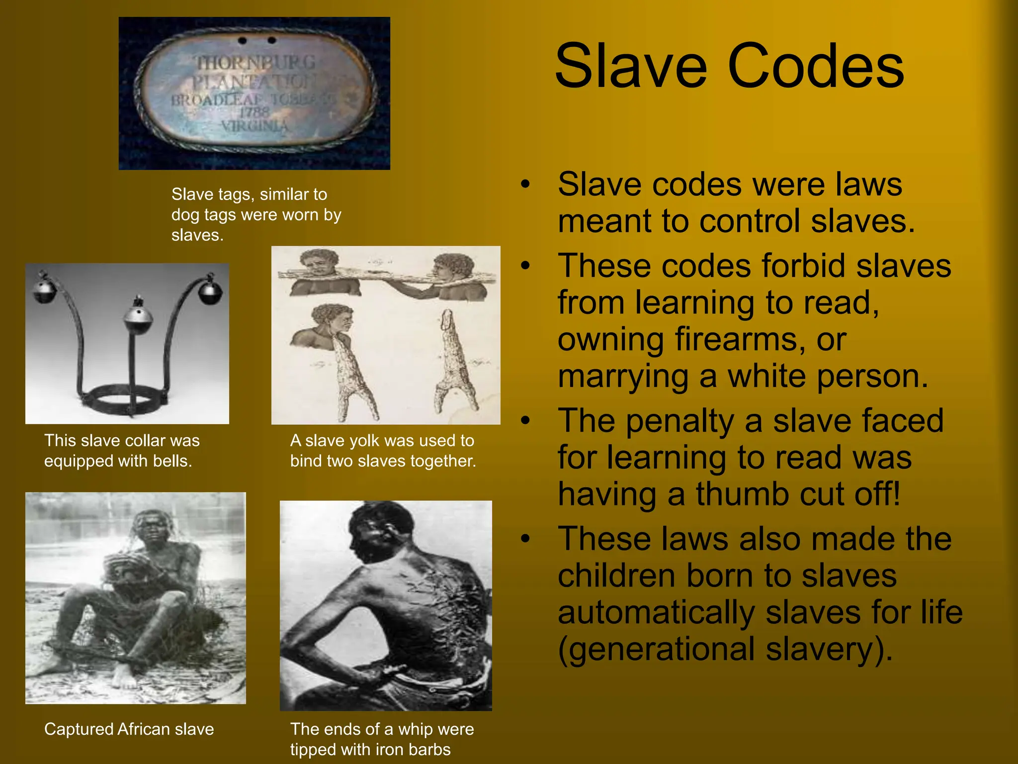 Power point about Slavery In America 1609-186 | PPT