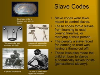 Power point about Slavery In America 1609-186 | PPT