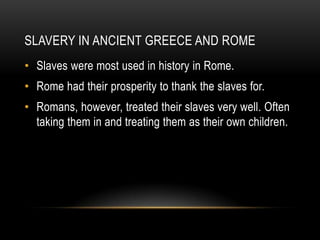 Slavery power point presentation | PPTX