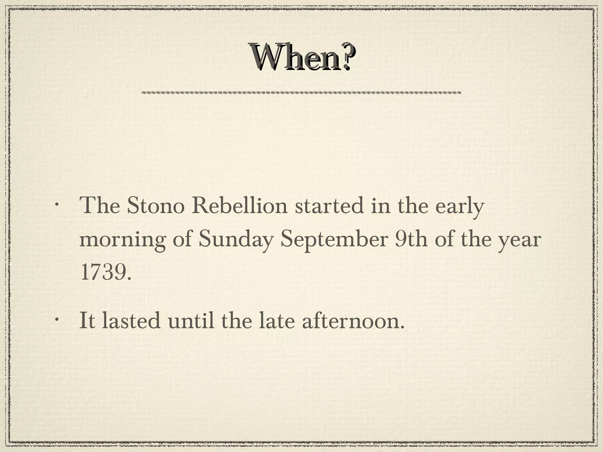 Slaves stono rebellion | PPT