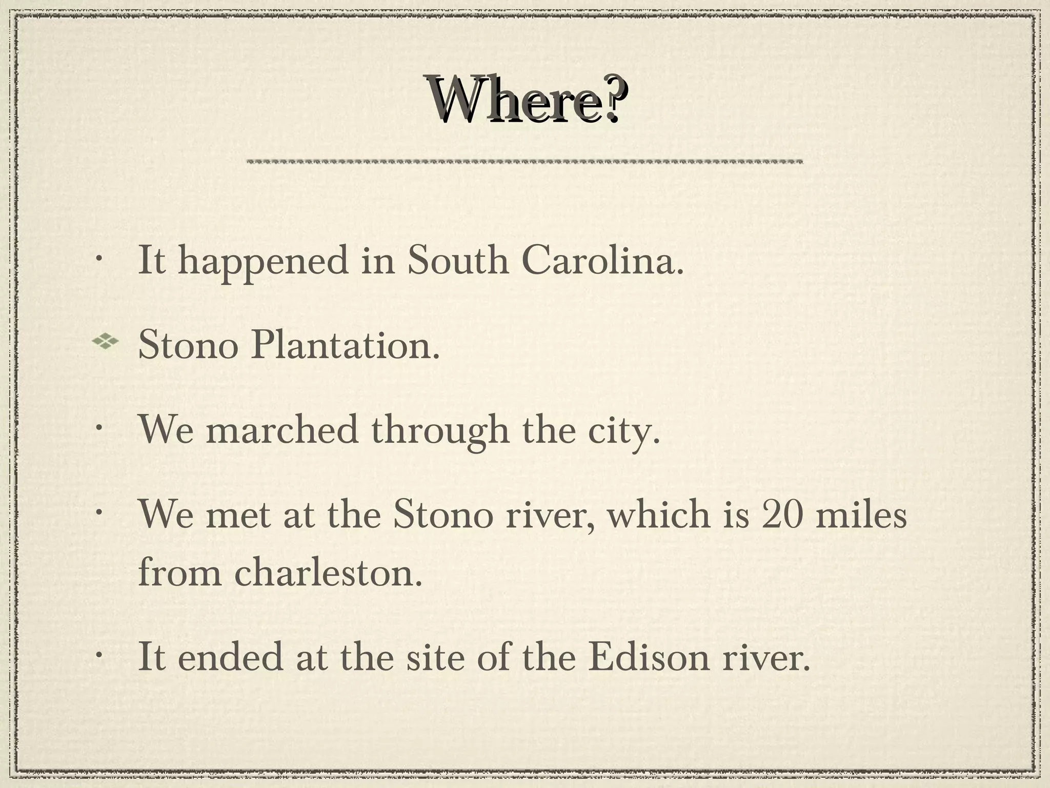 Slaves stono rebellion | PPT