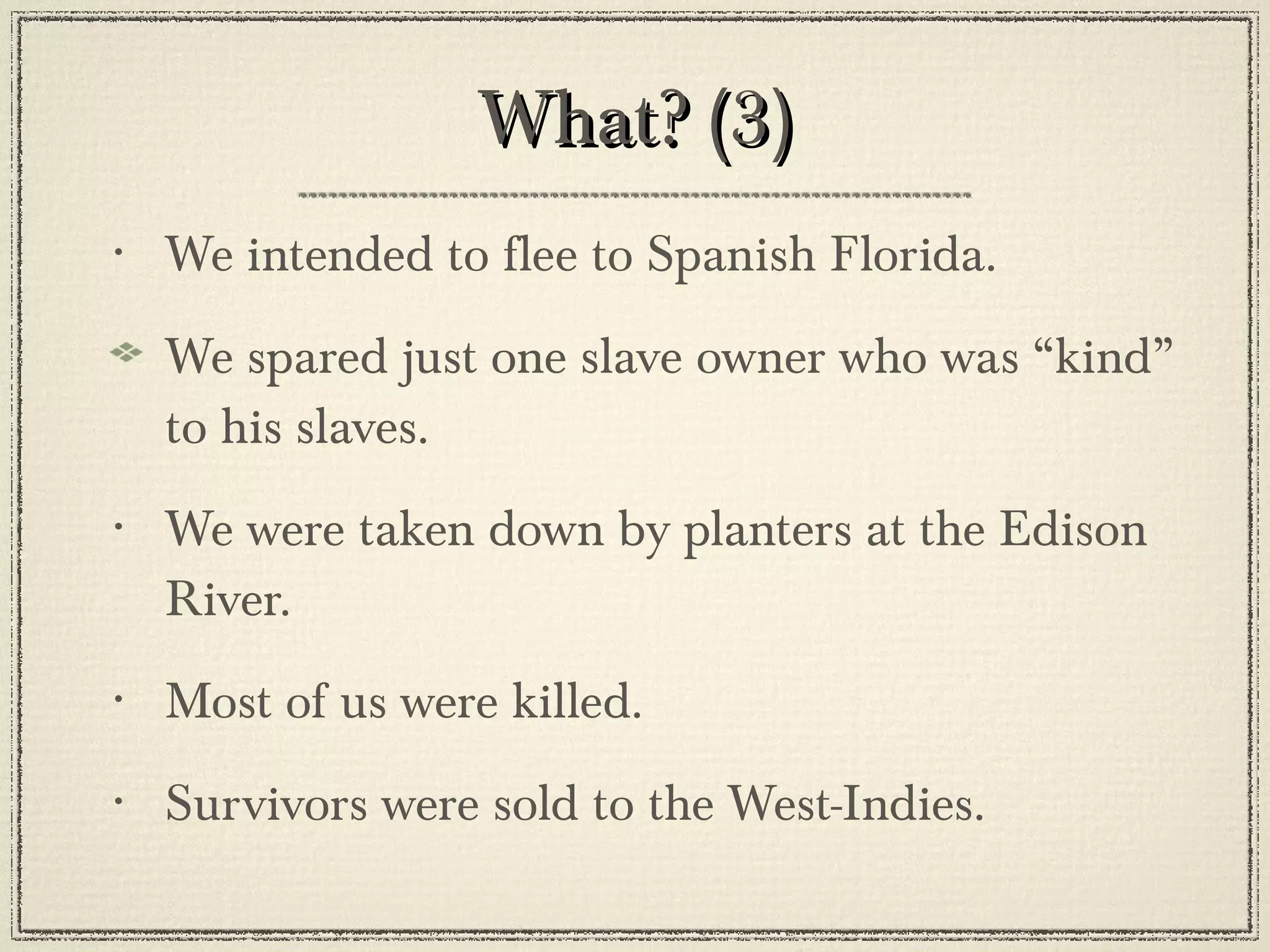 Slaves stono rebellion | PPT