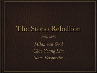 Slaves stono rebellion | PPT
