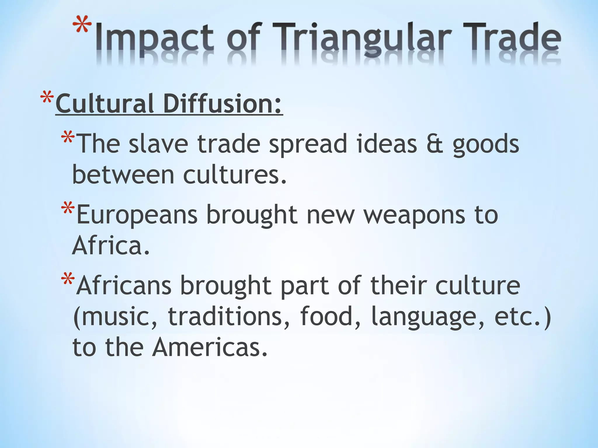Slave trade triangular trade | PPT