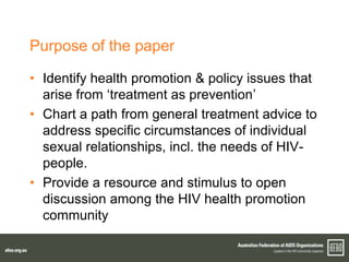 Promoting Treatment for HIV Prevention | PPTX | Sexual Health ...