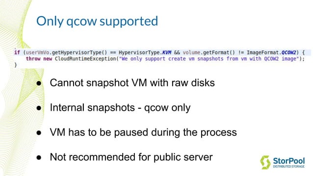 Storage Based Snapshots For Kvm Vms In Cloudstack Pdf