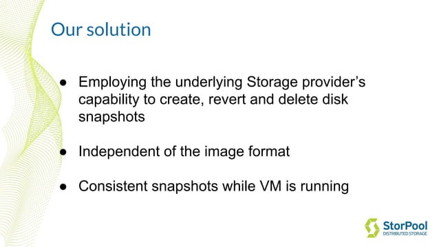 Storage Based Snapshots For Kvm Vms In Cloudstack Pdf