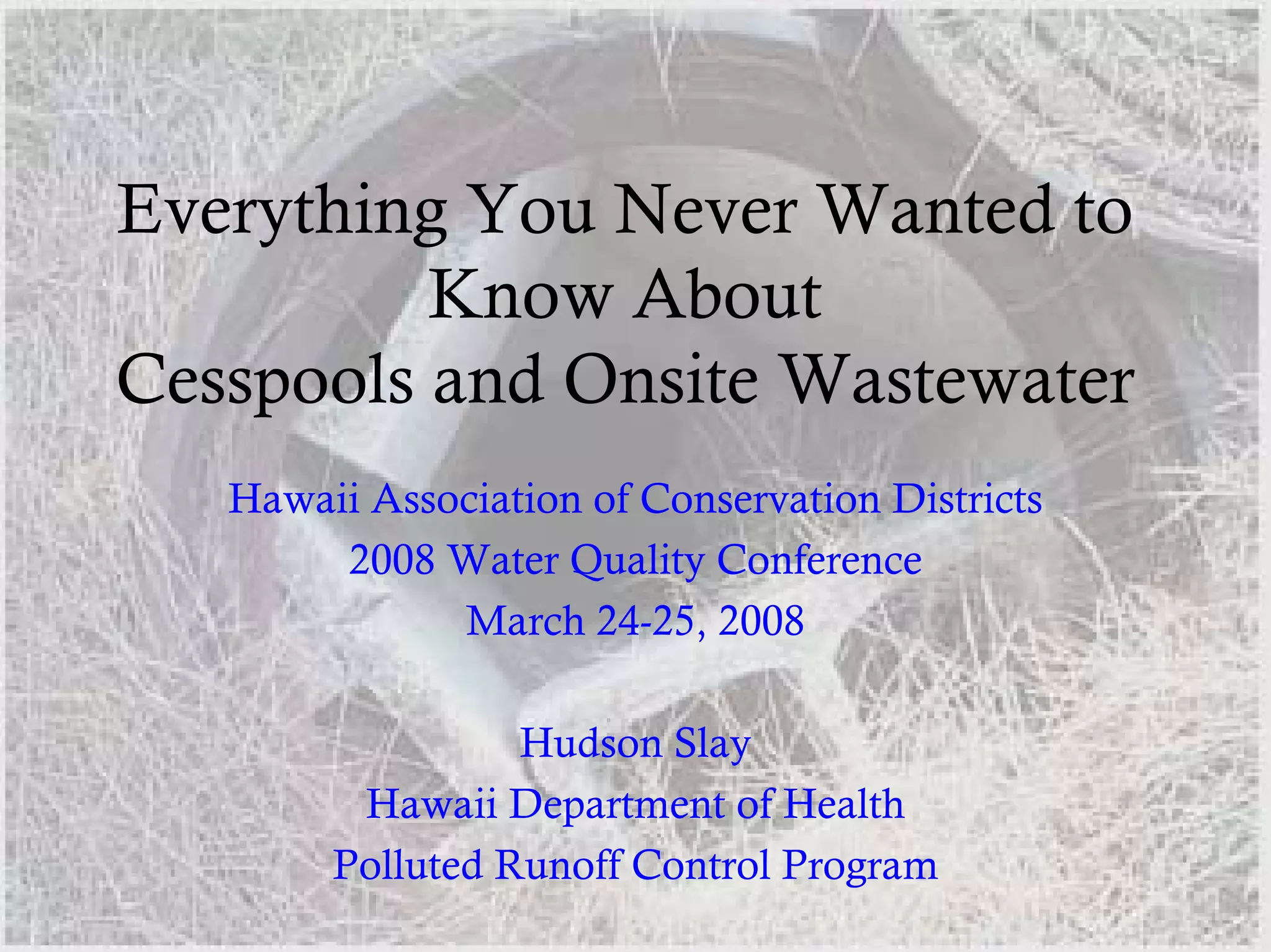 Everything You Didn't Want to Know About Cesspools | PPT