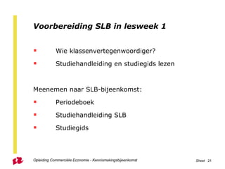 Slb Kennismaking | PPT