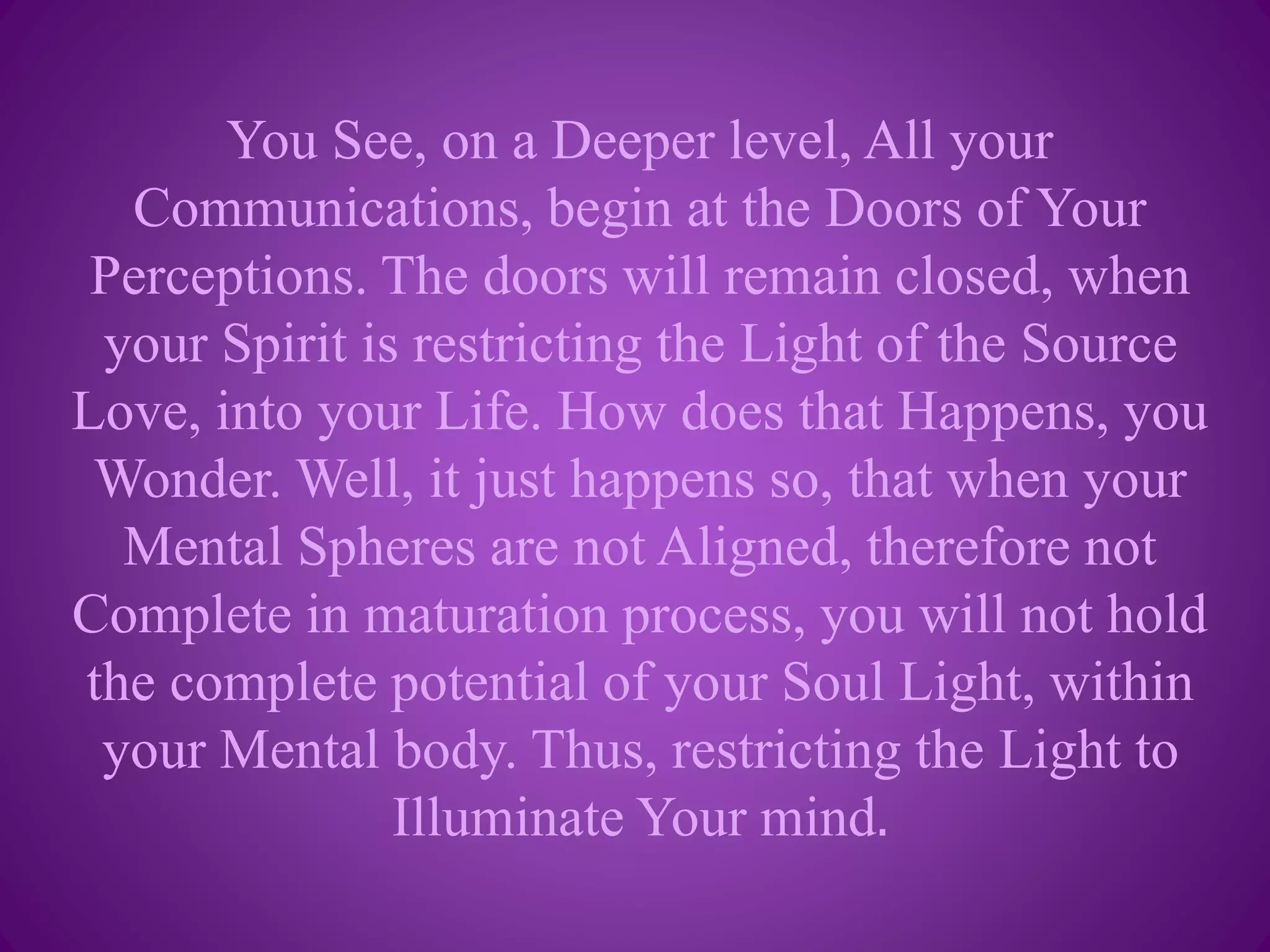 Soul Level Based Communications | PPT