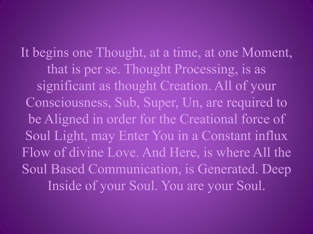 Soul Level Based Communications | PPT