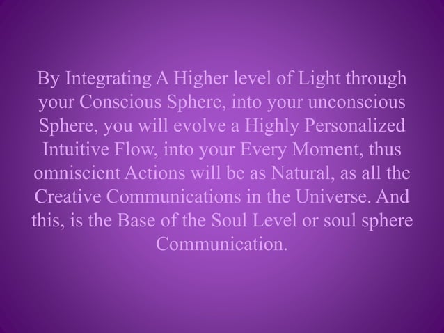 Soul Level Based Communications | PPT