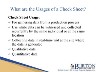 Lean: Understanding Check Sheets | PPT
