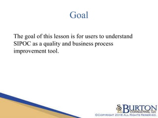 LEAN: Understanding the SIPOC (Quality Systems Management Tools Series 2016) | PPTX