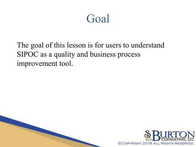 LEAN: Understanding the SIPOC (Quality Systems Management Tools Series ...