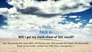 SLC Result 2072 FAQs | PDF
