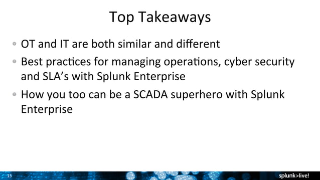 Managing SCADA Operations and Security with Splunk Enterprise | PPT