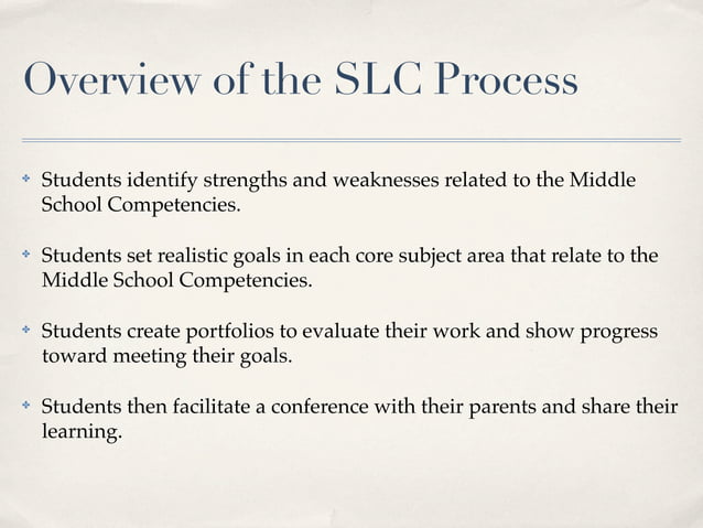 SLC Overview for Teachers | PPT