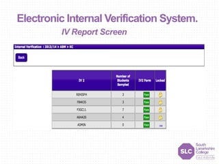Electronic Internal Verification System | PPT