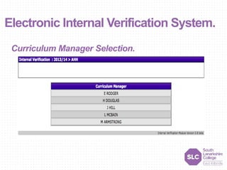 Electronic Internal Verification System | PPT