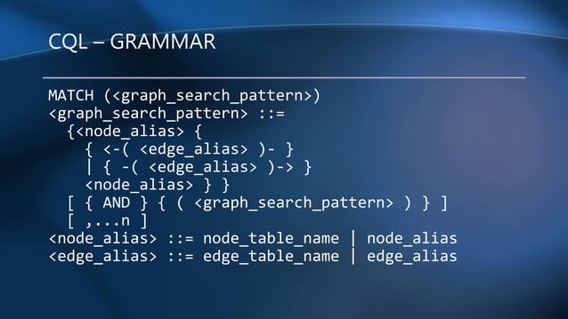 Introduction to SQL Server Graph DB | PPT