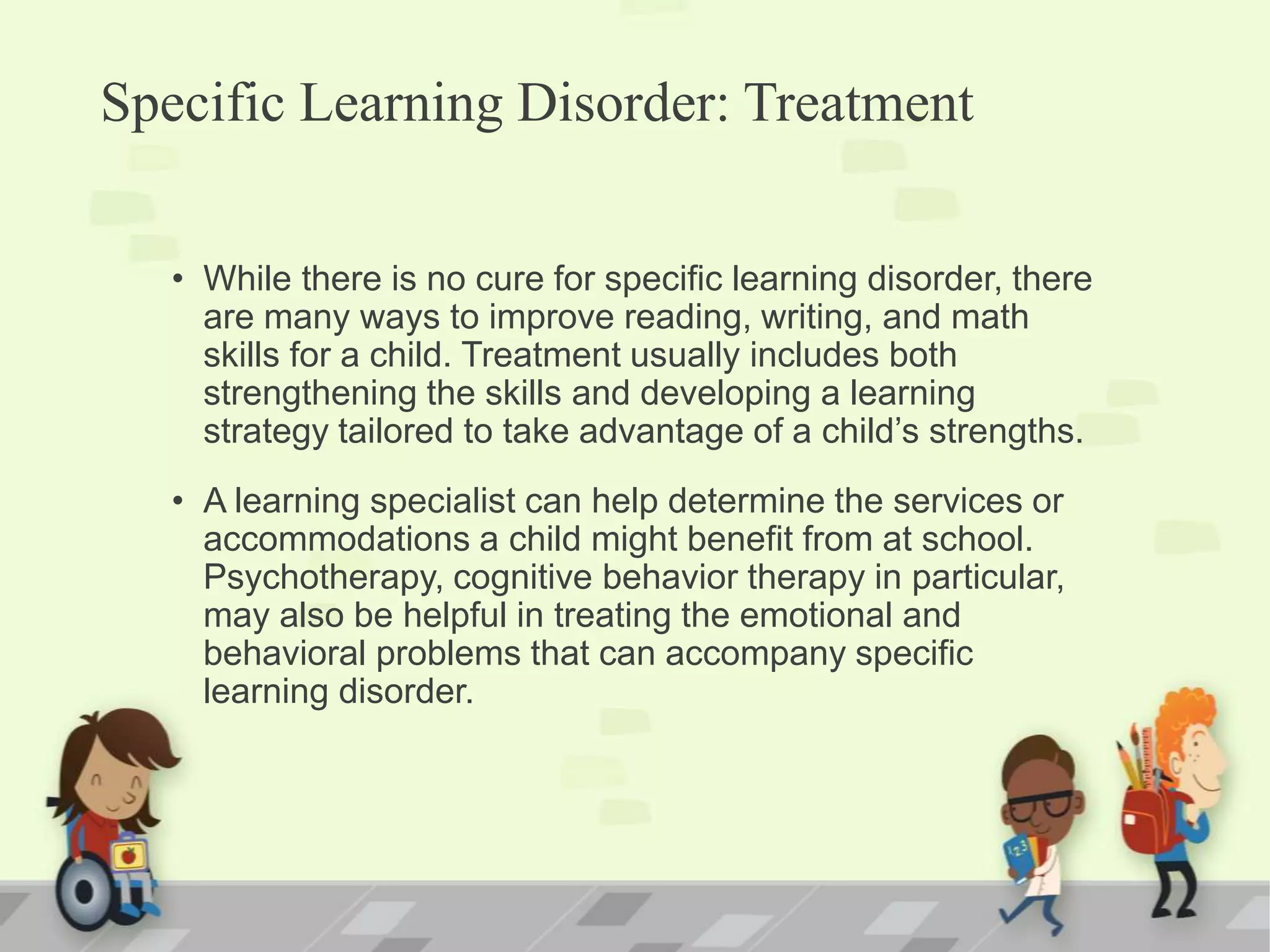 Specific learning disability by Laxmi Gupta | PPTX
