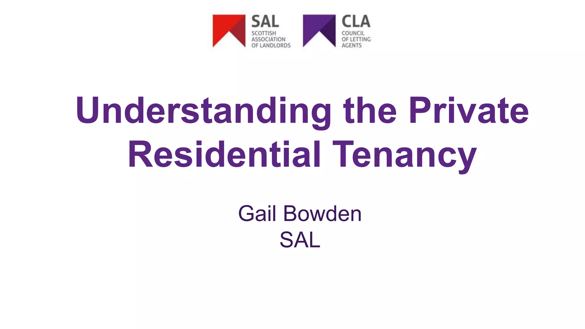 Scottish Letting Day 2019 - Showdome afternoon sessions | PPT