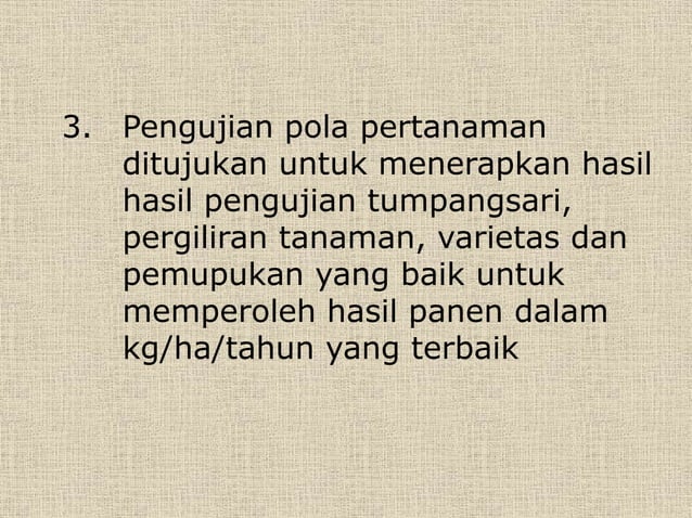 Sld 8 Pengujian tumpang gilir tanaman ppt | PPT