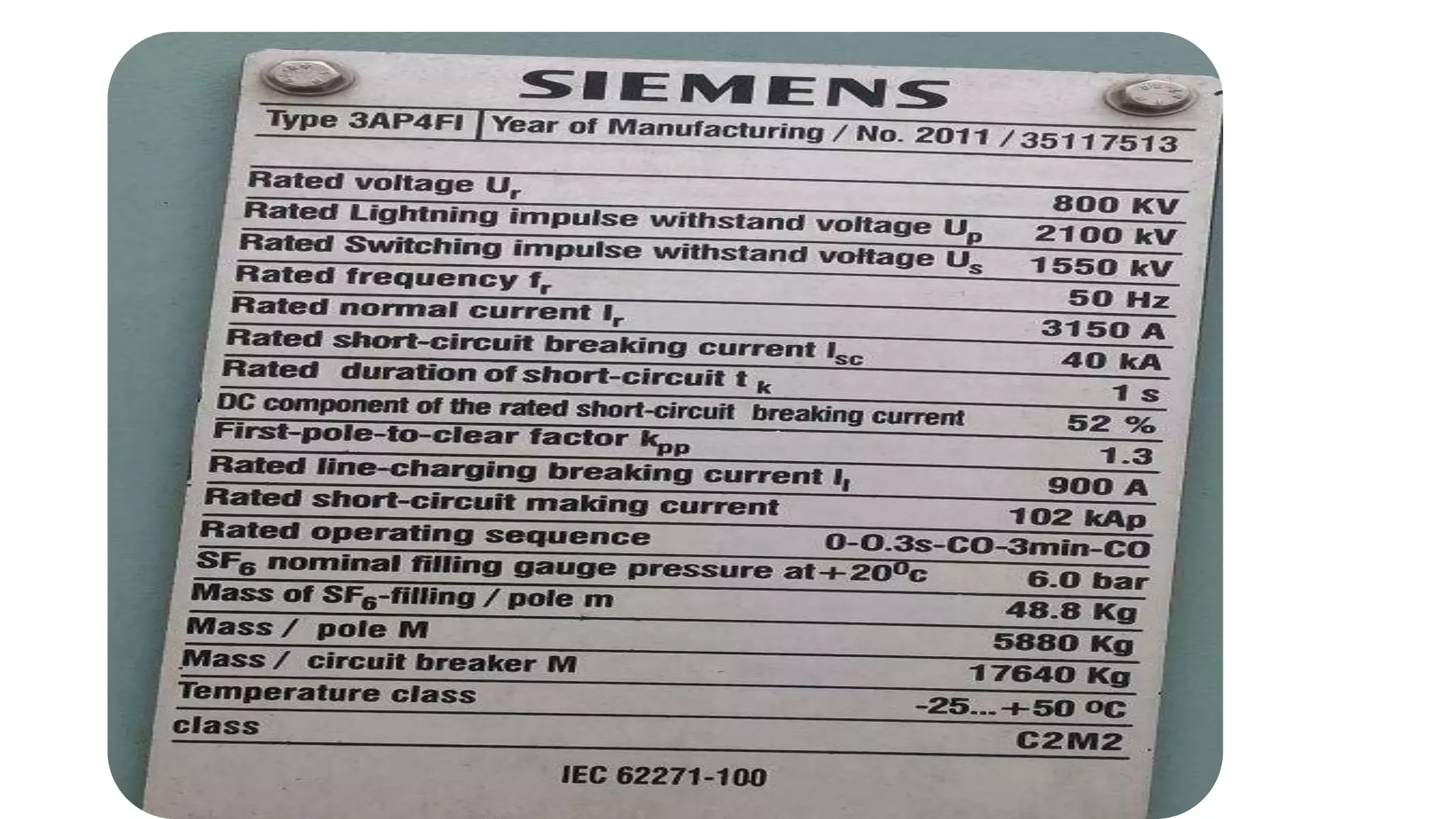 SLD-LINE LENGTH-NAMEPLATE DETAILS OF 765/400/220KV EQUIPMENT DETAILS ...