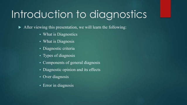 diagnosis and types of diagnosis | PPTX | Diseases and Conditions ...