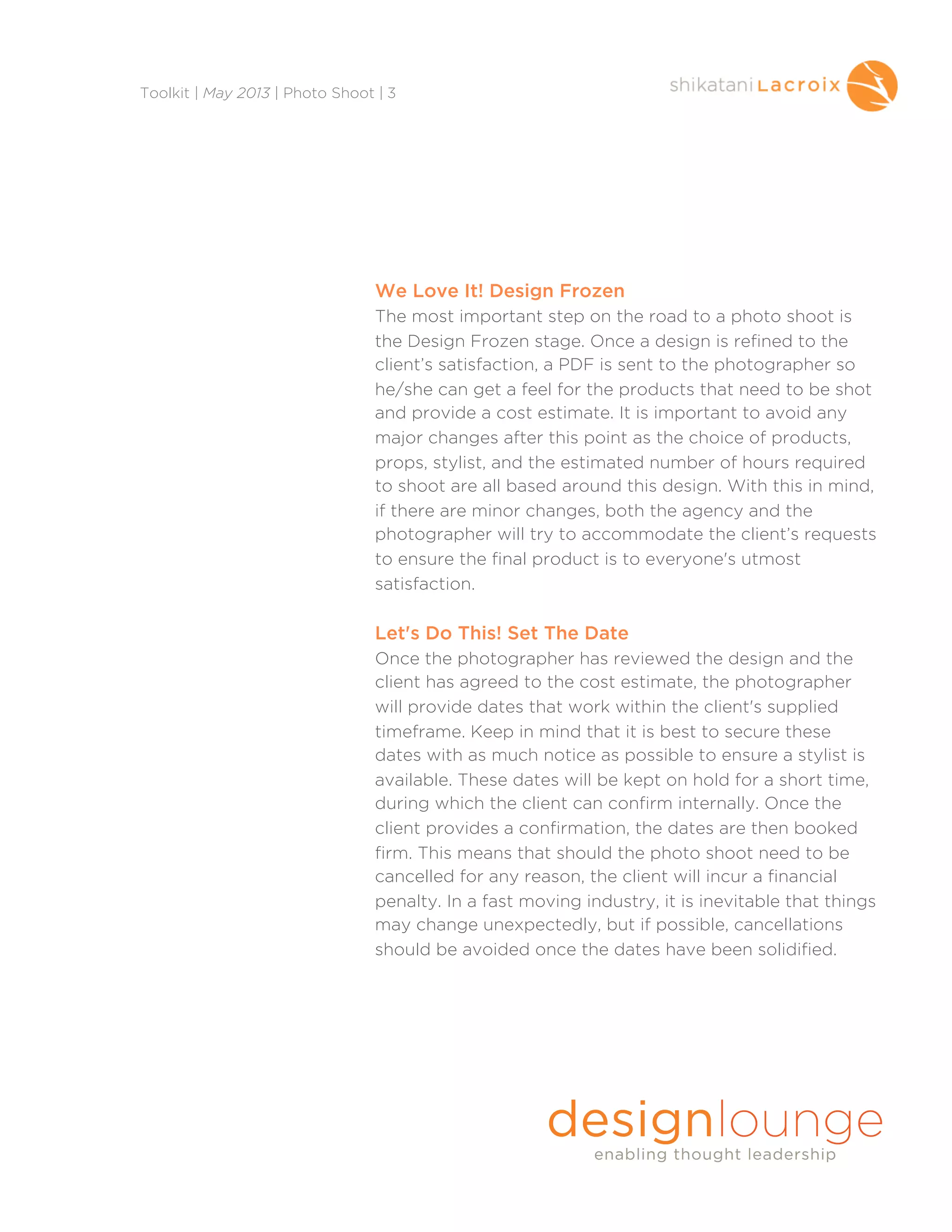 Managing a Photo Shoot | PDF