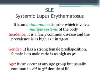 Systemic Lupas Eruthmatosus | PPTX | Blood Disorders | Diseases and ...