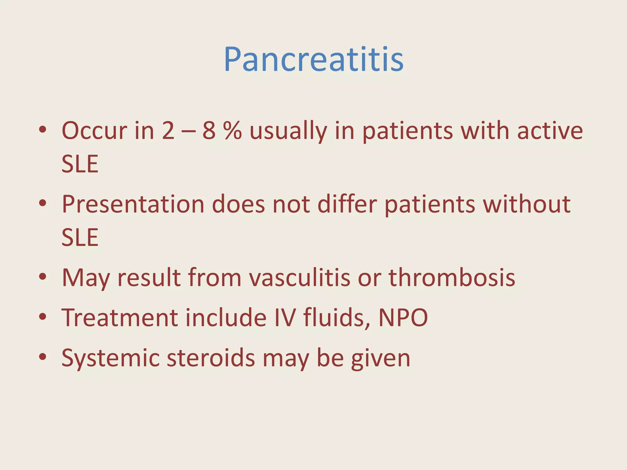 Systemic Lupus and Abdominal Pains | PPTX