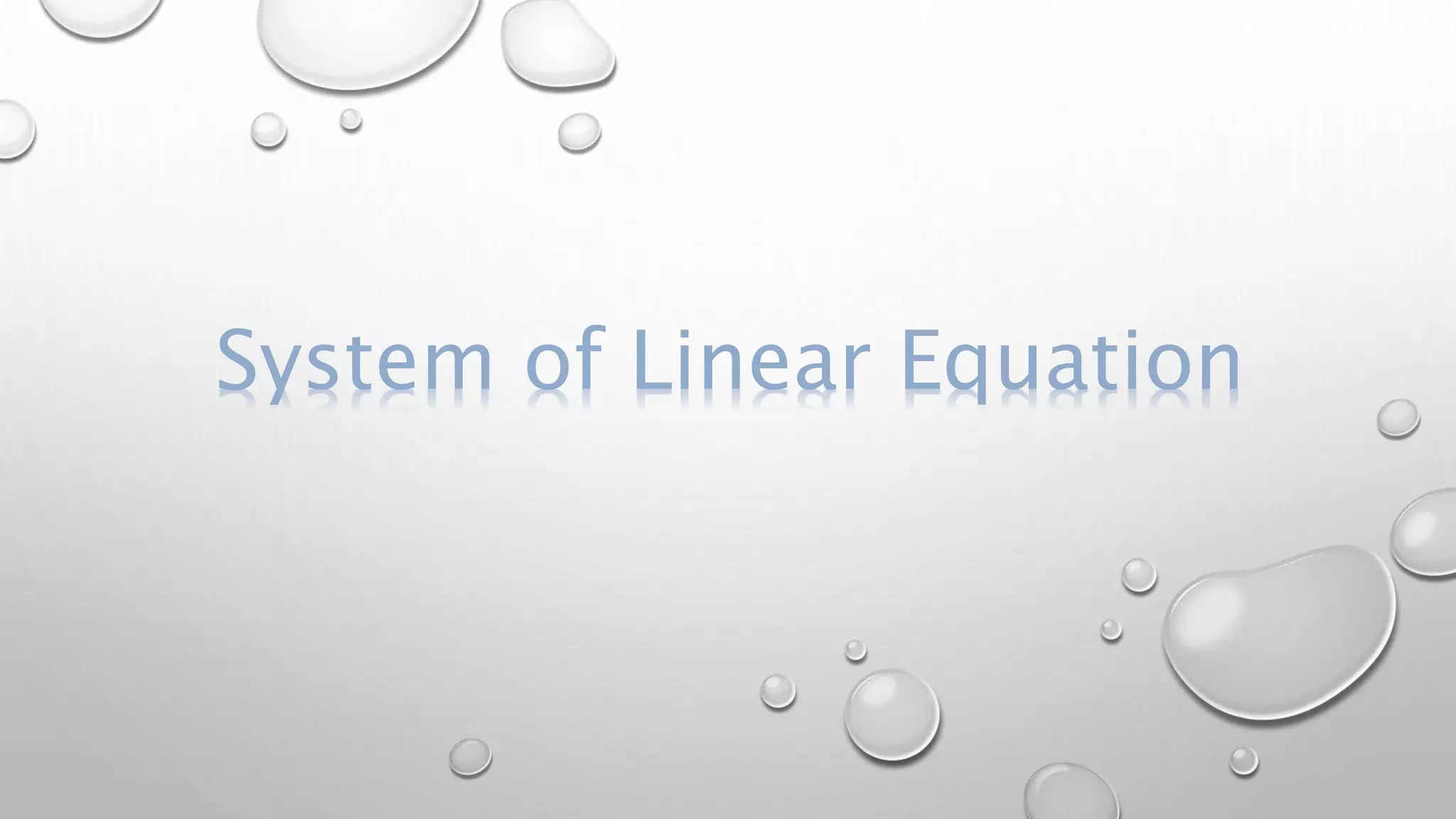 System Of Linear Equation Pptx