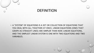 System of Linear Equation | PPTX