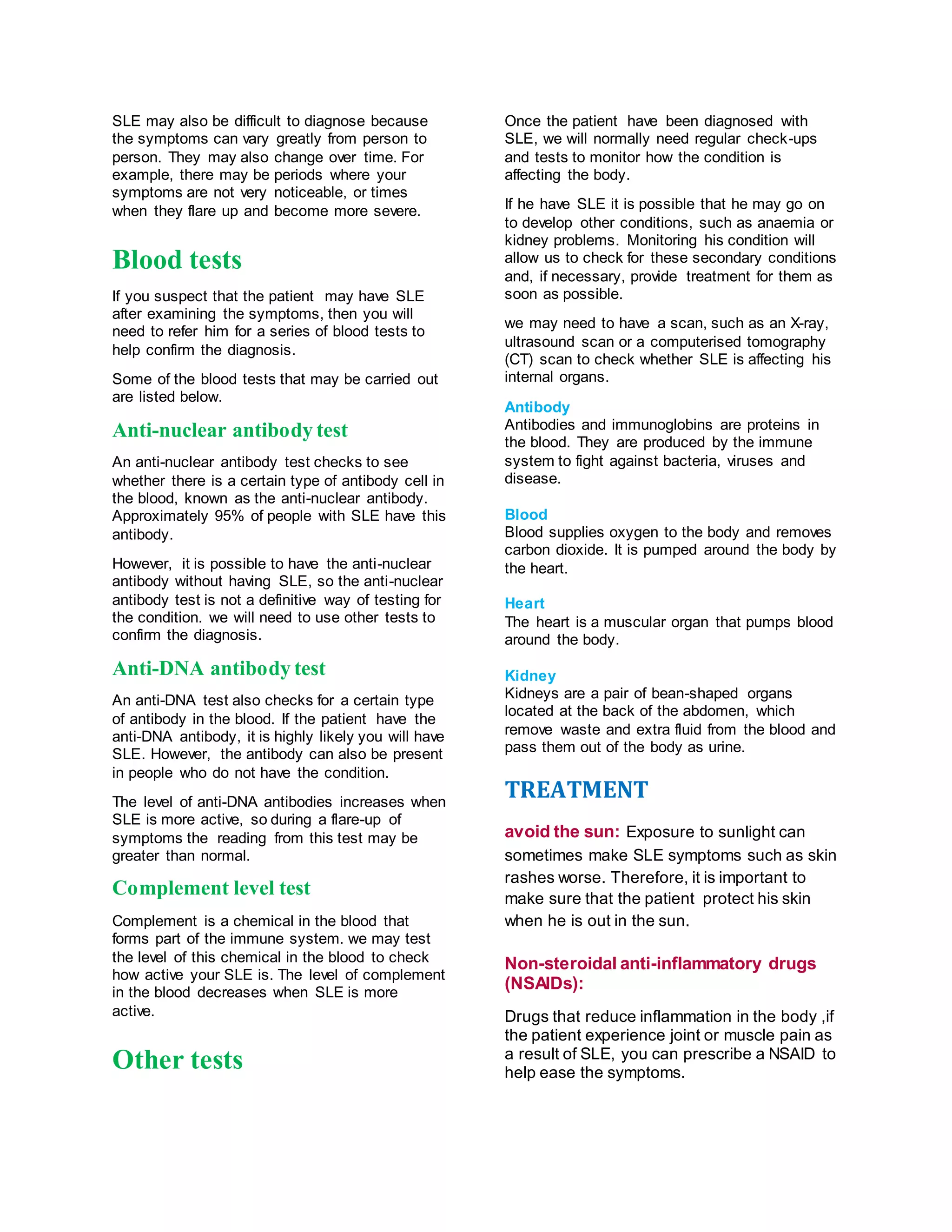 Systemic Lupus Erythematosus | DOCX