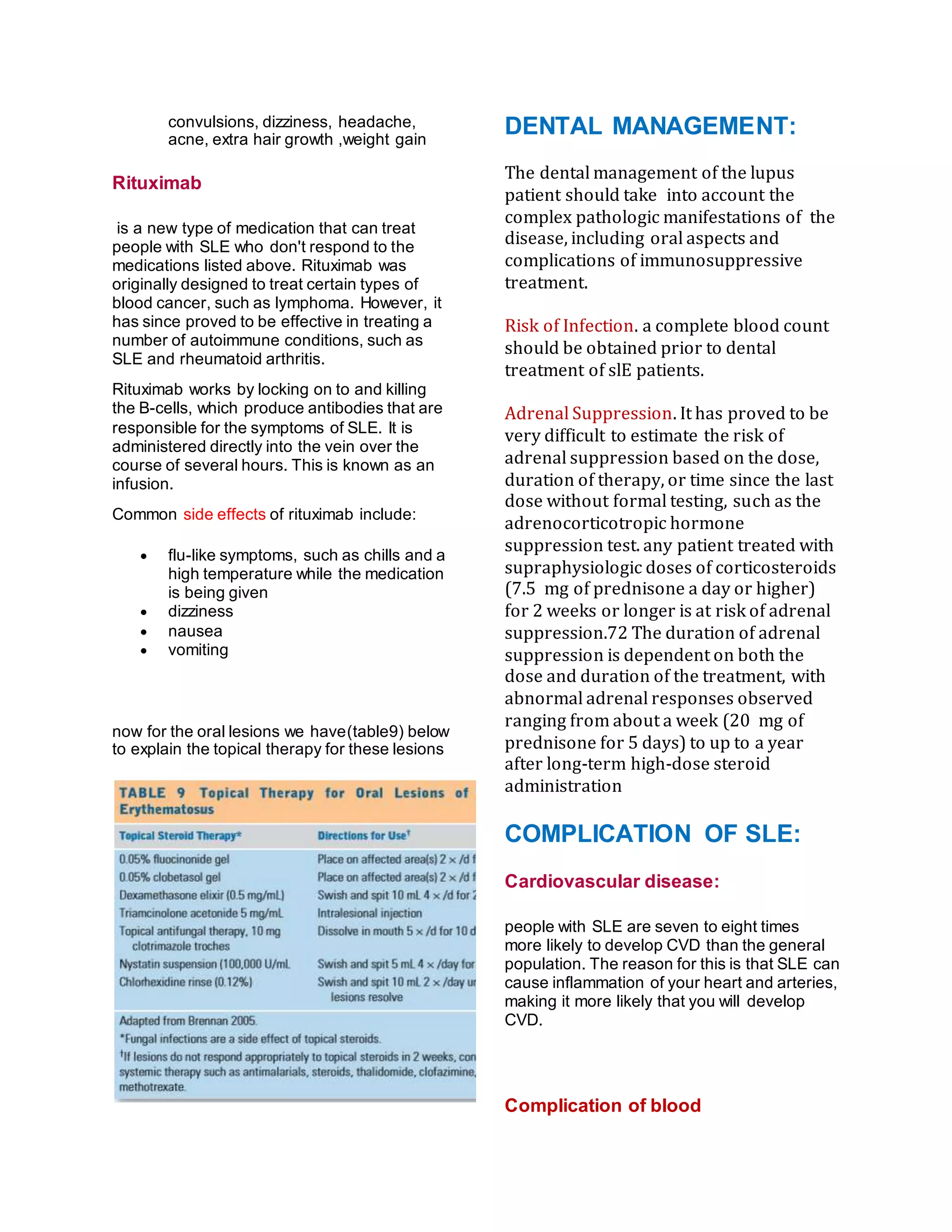 Systemic Lupus Erythematosus | DOCX