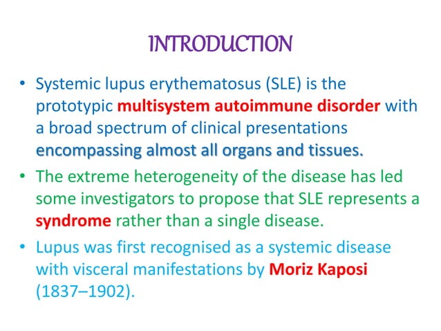 SYSTEMIC LUPUS ERYTHEMATOSUS (SLE | PPTX | Heart and Cardiovascular ...