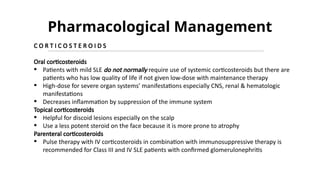 Systemic lupus erythematosus (SLE) & its Management | PPTX