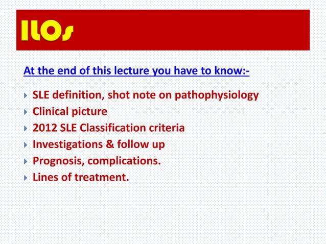 SLE & APS for undergraduates: diagnosis & treatment. | PPT