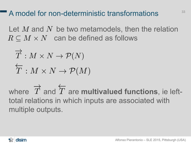 Managing Uncertainty in Bidirectional Model Transformations | PPT