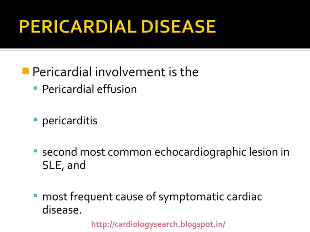 SLE and cardiovascular manifestations | PPT | Heart and Cardiovascular ...