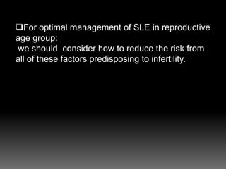 SLE and infertility: Aboubakr Elnashar | PDF