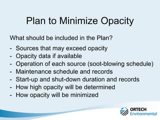 Opacity of Visible Emissions Ontario Regulation 419/05 Section 34 ...