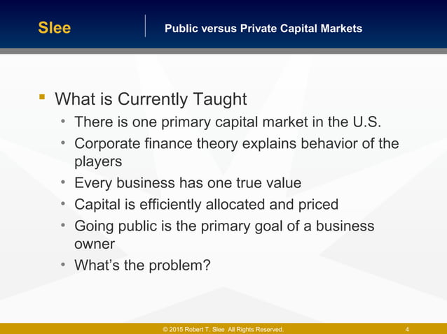 Public versus Private Markets | PPT