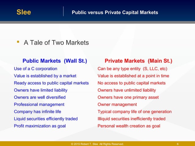 Public versus Private Markets | PPT