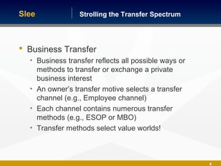 Strolling the Transfer Spectrum | PPT